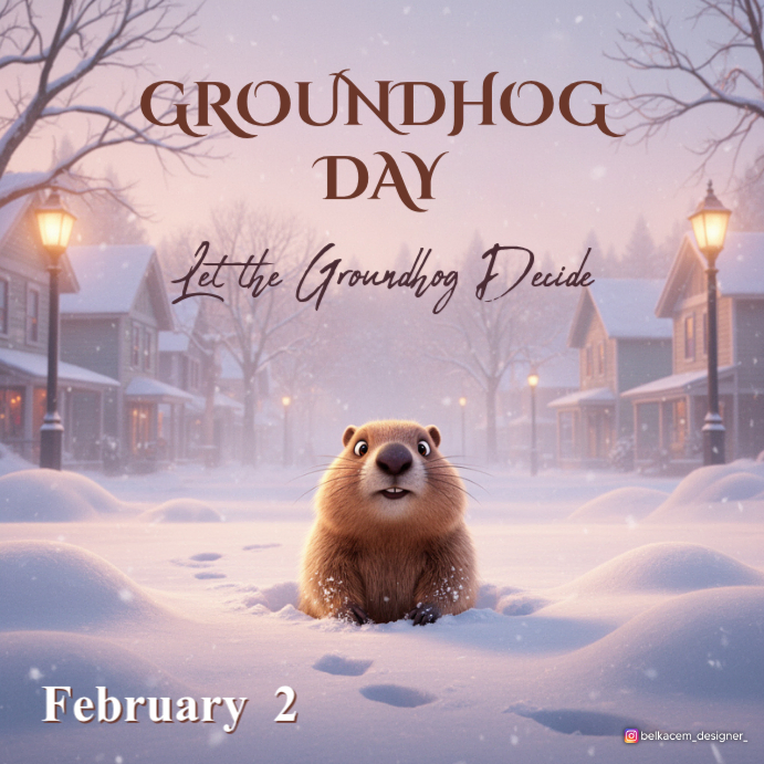 GROUNDHOG DAY poster template | PosterMyWall