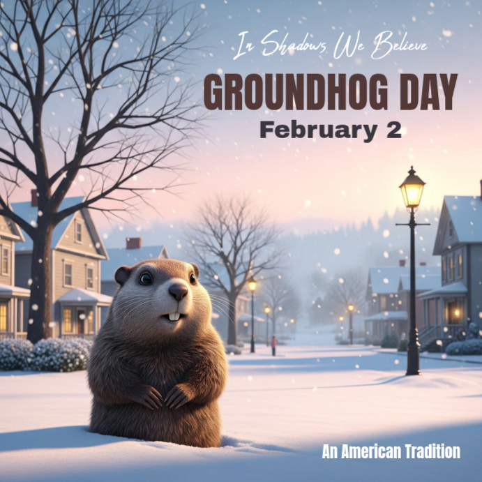 Groundhog Day Poster Template Instagram Post | PosterMyWall