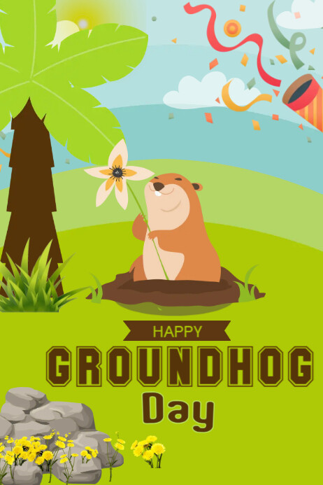 Groundhog Poster Template | PosterMyWall