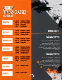Fitness Classes Schedule Template | PosterMyWall