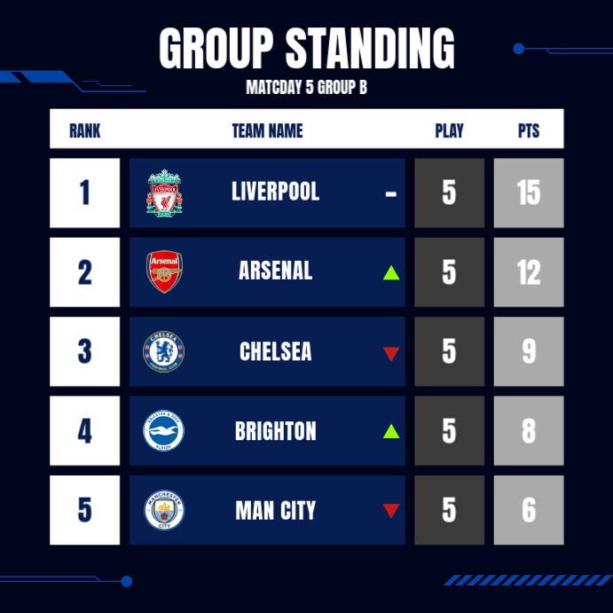 Copy of Group Standing Football Design Templates | PosterMyWall