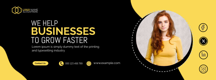 grow Business facebook cover Templat | PosterMyWall