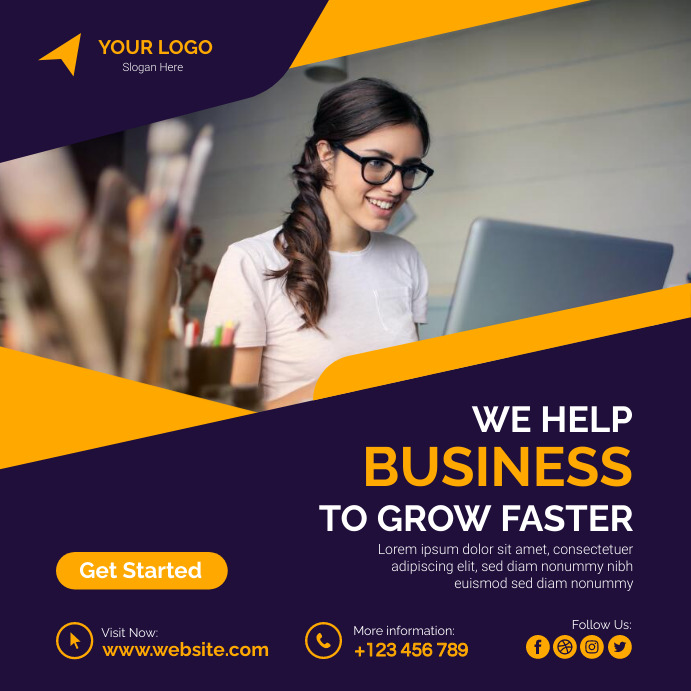 Grow Business Faster Poster Template | PosterMyWall