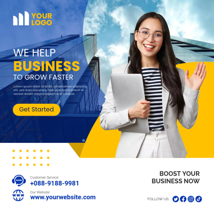 Copy of Grow Business Social Media Template | PosterMyWall