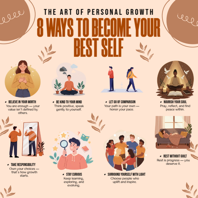 Grow Into Your Best Self Template | PosterMyWall
