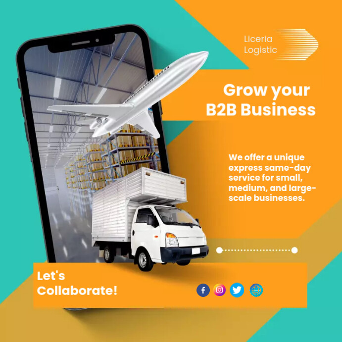 Grow your B2B Business Template | PosterMyWall