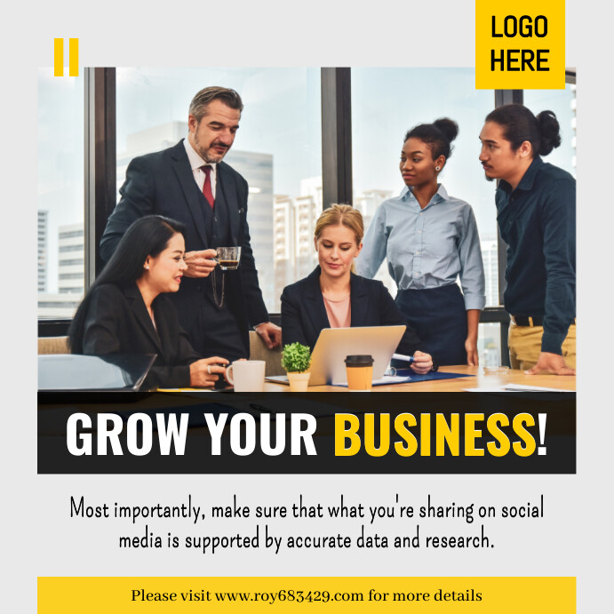 Plantilla de Grow Your Business ad | PosterMyWall