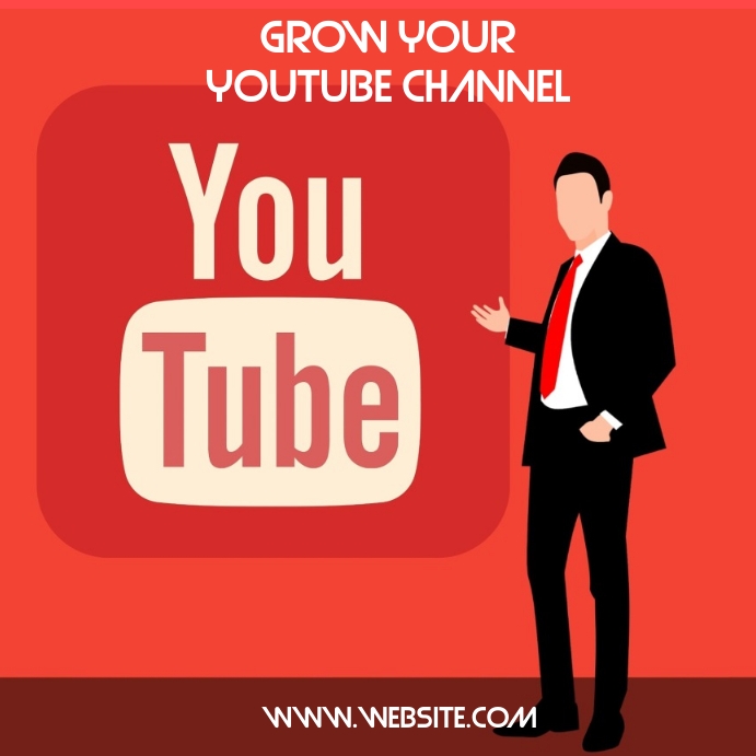 Grow your youtube channel Template | PosterMyWall