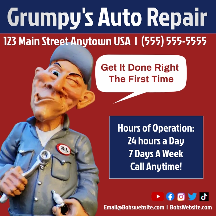 Grumpy's Automotive Repair Shop | PosterMyWall