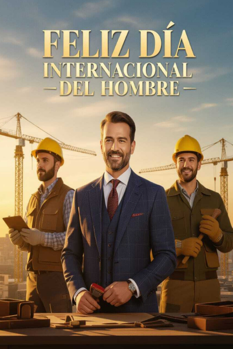 Grunge "feliz Día Internacional Del Hombre" Poster Template | PosterMyWall