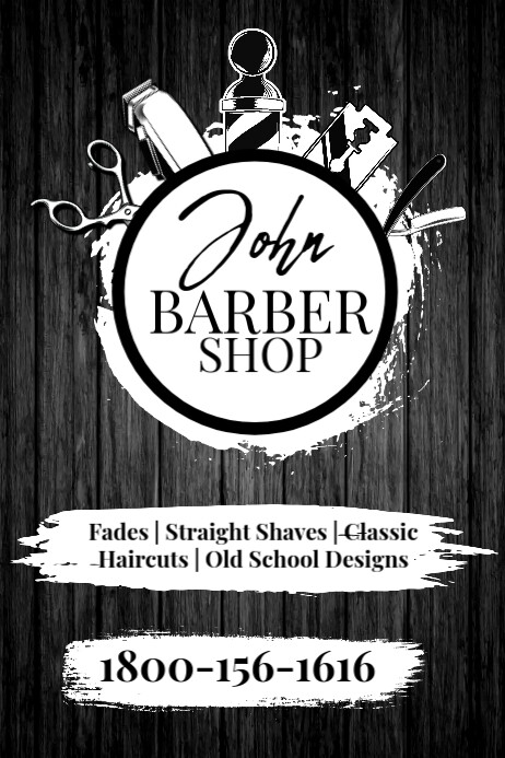 Copy of Grunge Barber Shop Poster Template Poster | PosterMyWall