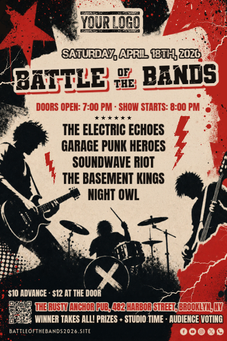Battle Of The Bands Posters Template | PosterMyWall
