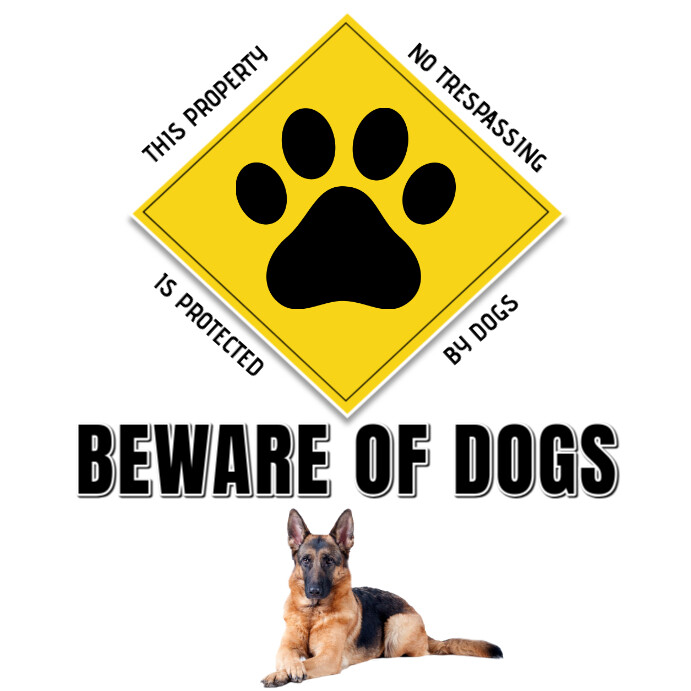 Grunge Beware Of Dogs Template Instagram Post | PosterMyWall