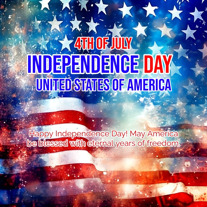 Plantilla de Grunge Flag 4th Of July Instagram Post | PosterMyWall