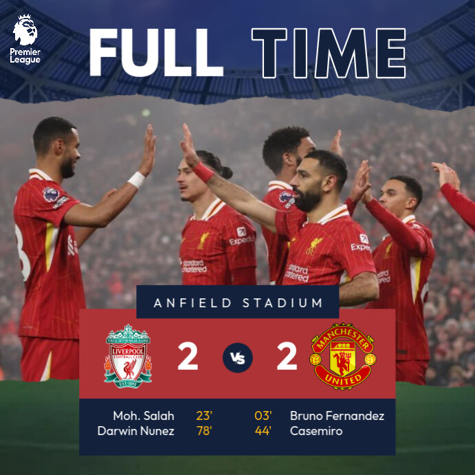 Grunge Full Time Match Pos Instagram Template | PosterMyWall