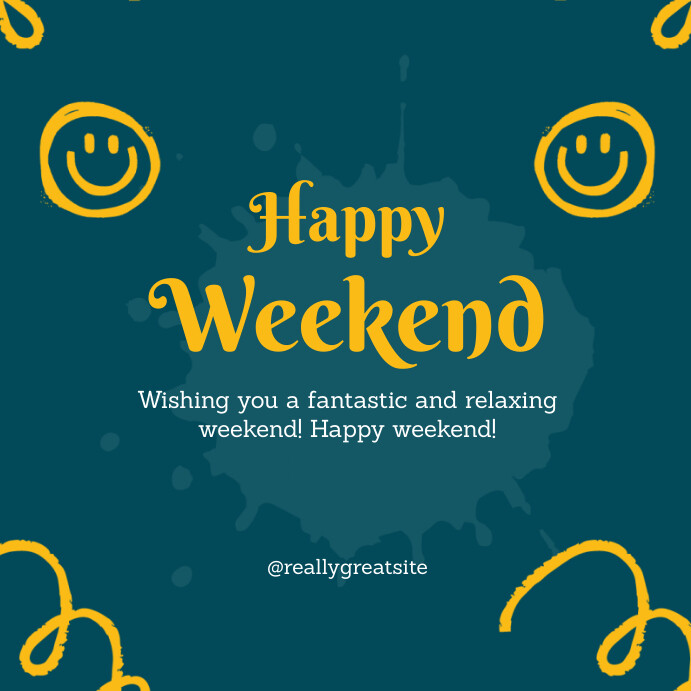 Plantilla de Grunge Happy Weekend Instagram Post | PosterMyWall