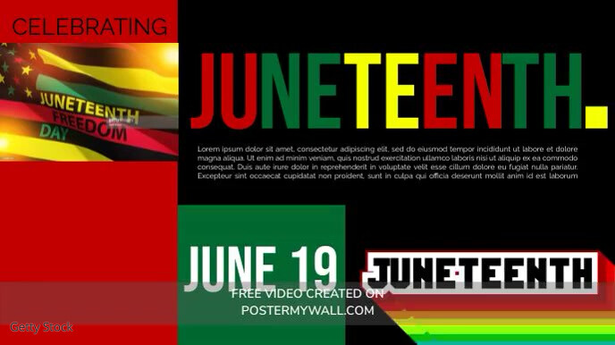 Copy of Grunge Juneteenth Digital Display (16:9) | PosterMyWall