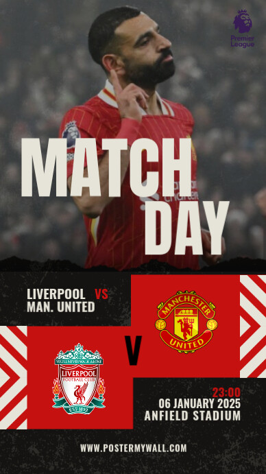 Grunge Liverpool Vs Manchester United Match Day Instagram Story ...