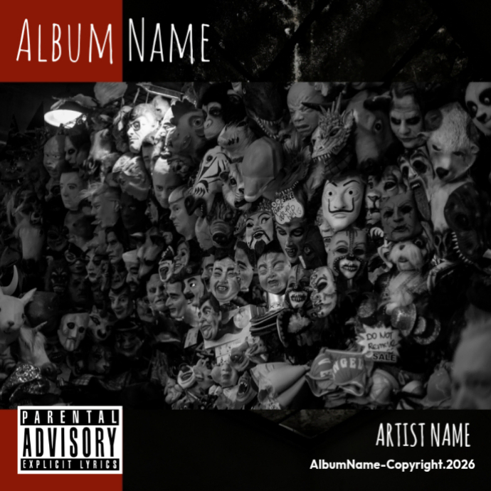 Grunge Mask Album Cover Template | PosterMyWall
