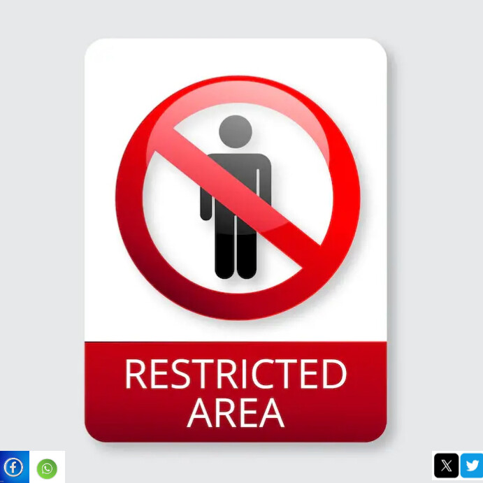 Grunge Restricted Area Instagram Post Template | PosterMyWall