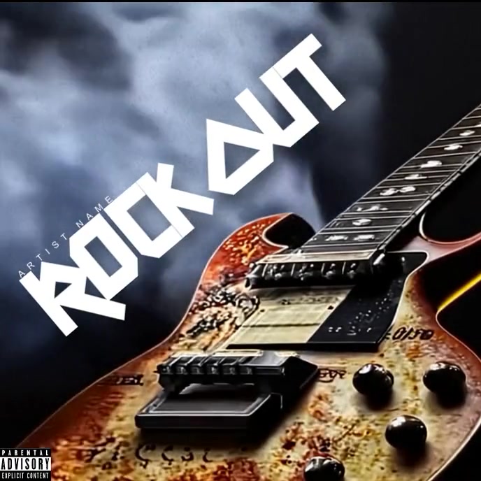 Grunge Rock Music Album Guitar Album Cover Template | PosterMyWall