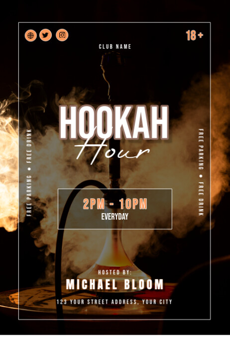 Grunge Shisha Poster Poster Template | PosterMyWall