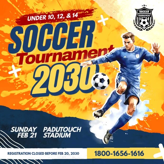 Grunge Soccer Tournament Promo Facebook Instagram Instagram Post ...