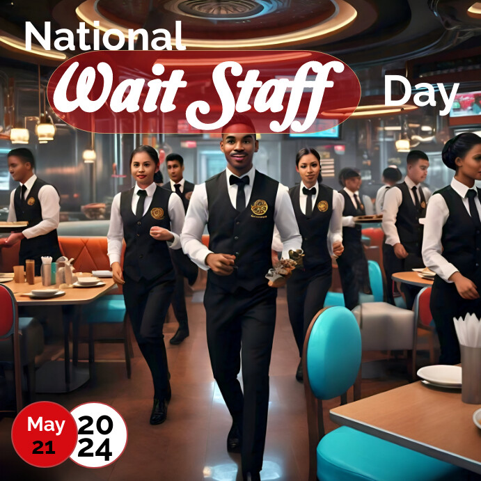 Plantilla de Grunge Wait Staff Day Instagram Post | PosterMyWall