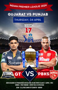 Gt vs srh ipl match poster Template | PosterMyWall