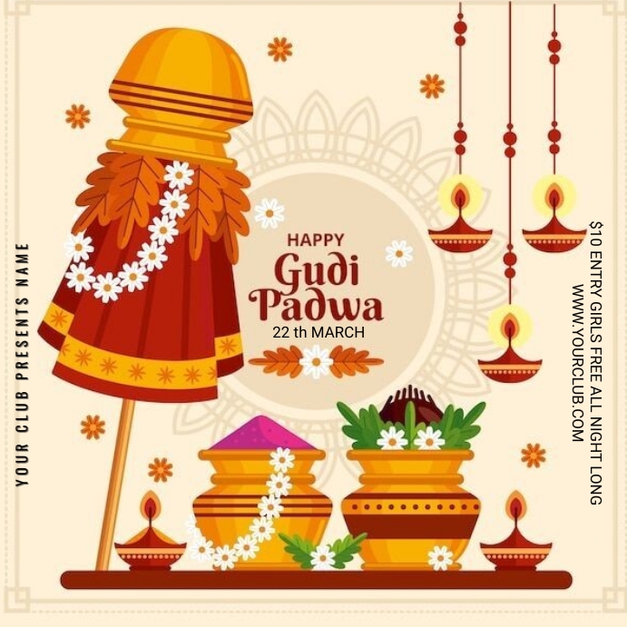 gudi padwa poster Template | PosterMyWall