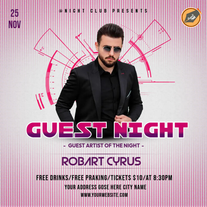 Plantilla de Guest Night | PosterMyWall