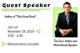 Guest Speaker Event Poster Template | PosterMyWall