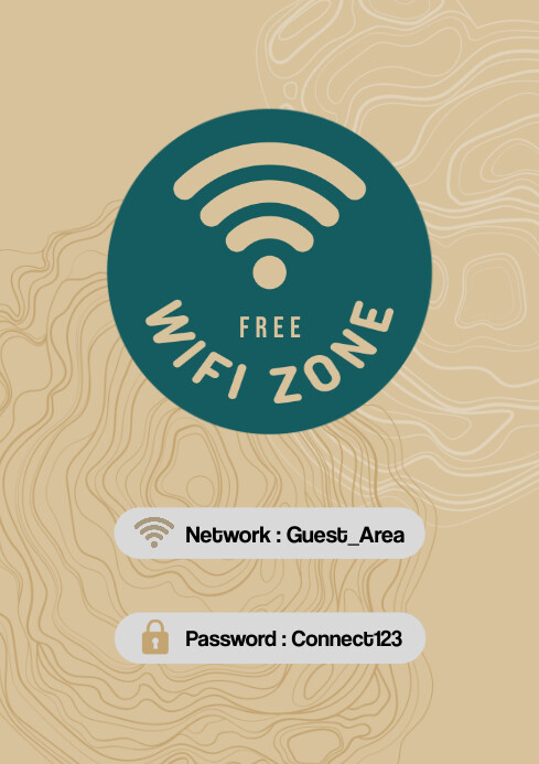 Guest WIFI Network Design Template | PosterMyWall