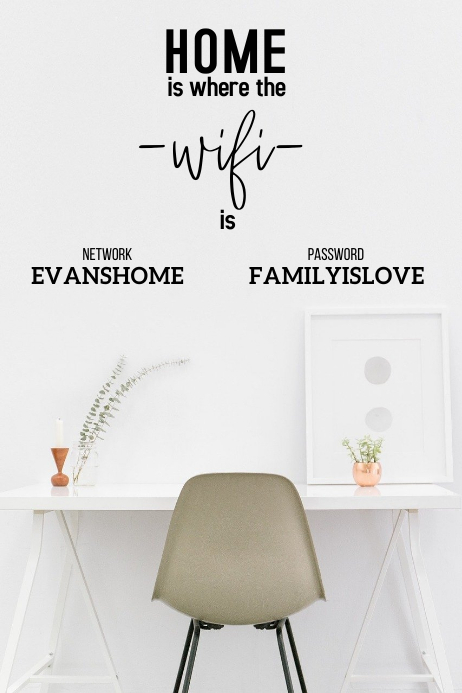 Guest WIFI sign Template | PosterMyWall
