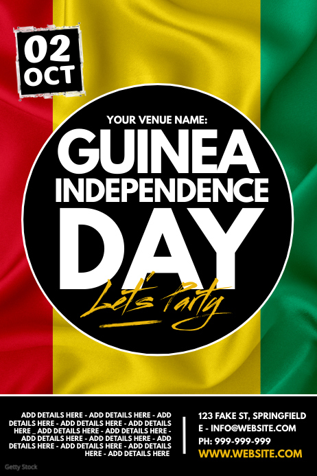 Copy of Guinea Independence Day Poster | PosterMyWall