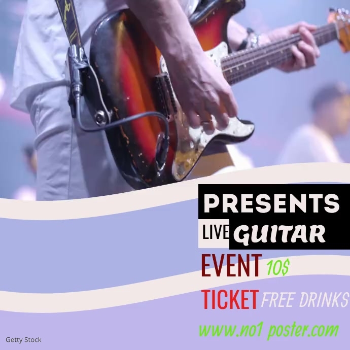 GUITAR, music party Template | PosterMyWall