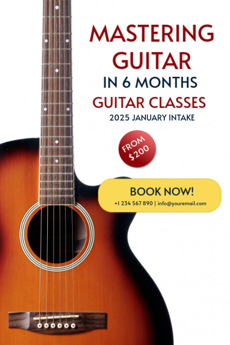 guitar classes Template | PosterMyWall