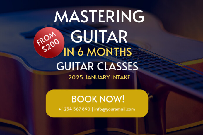 guitar classes Template | PosterMyWall