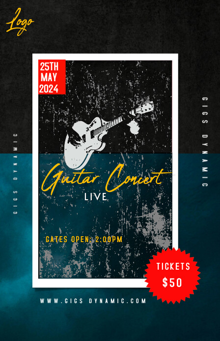Guitar Concert-skabelon | PosterMyWall