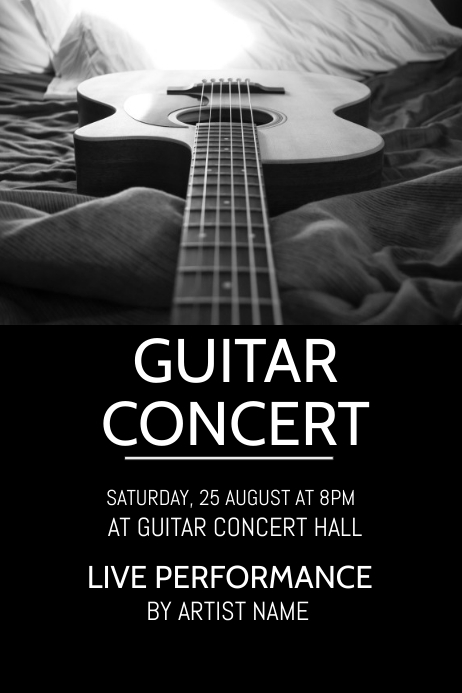 Guitar concert flyer template | PosterMyWall