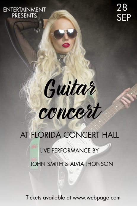 Guitar Concert Flyer Template | PosterMyWall