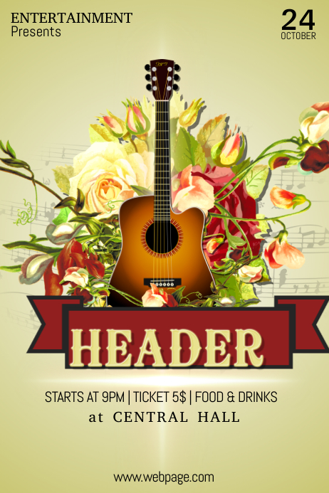 Blank Concert Poster Template Page 3 | Escherlike Concert Poster