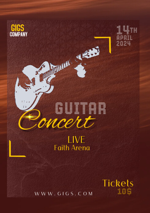 GUITAR CONCERTS Template | PosterMyWall