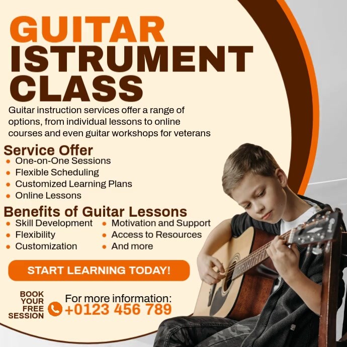 Copy of Guitar Instrument Class | PosterMyWall