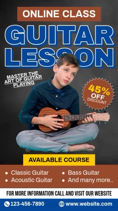 Guitar Lesson Template Postermywall