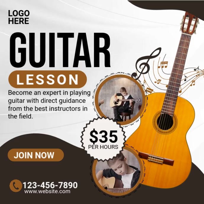 Guitar Lesson Template Postermywall