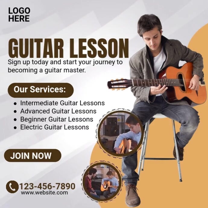 Guitar Lesson Template Postermywall