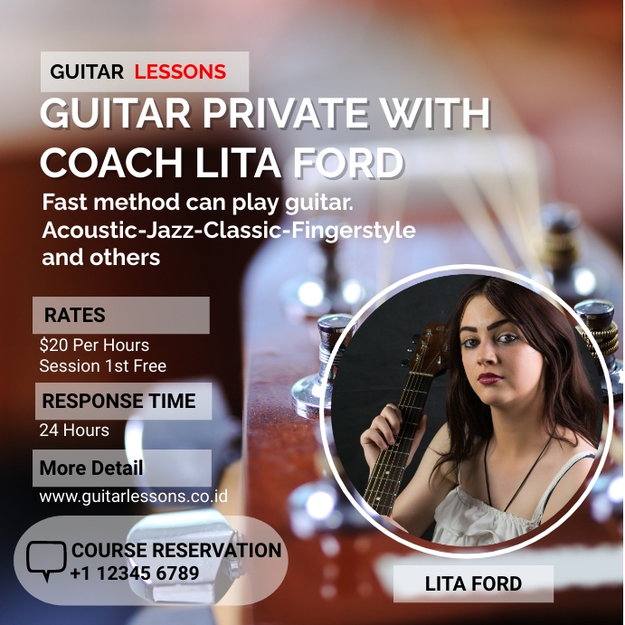 Guitar Lessons Template | PosterMyWall