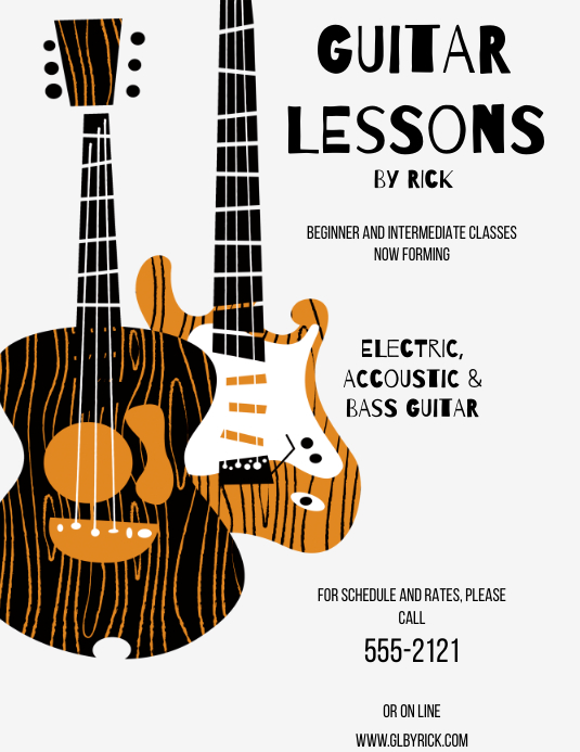 Copy of GUITAR LESSONS | PosterMyWall