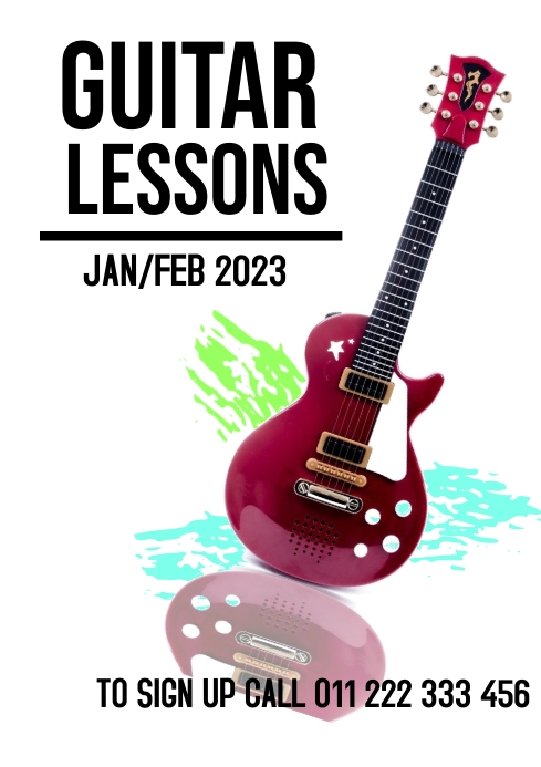 Copy of Guitar lessons flyer | PosterMyWall